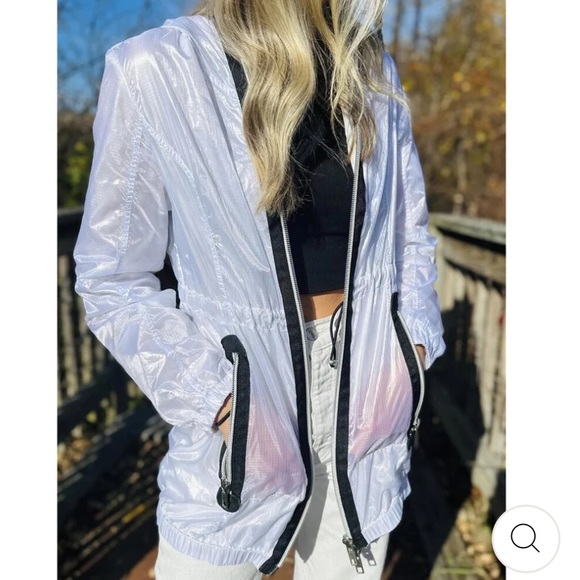 Anatomie | Jackets & Coats | Anatomie White Clear Windbreaker Hooded ...
